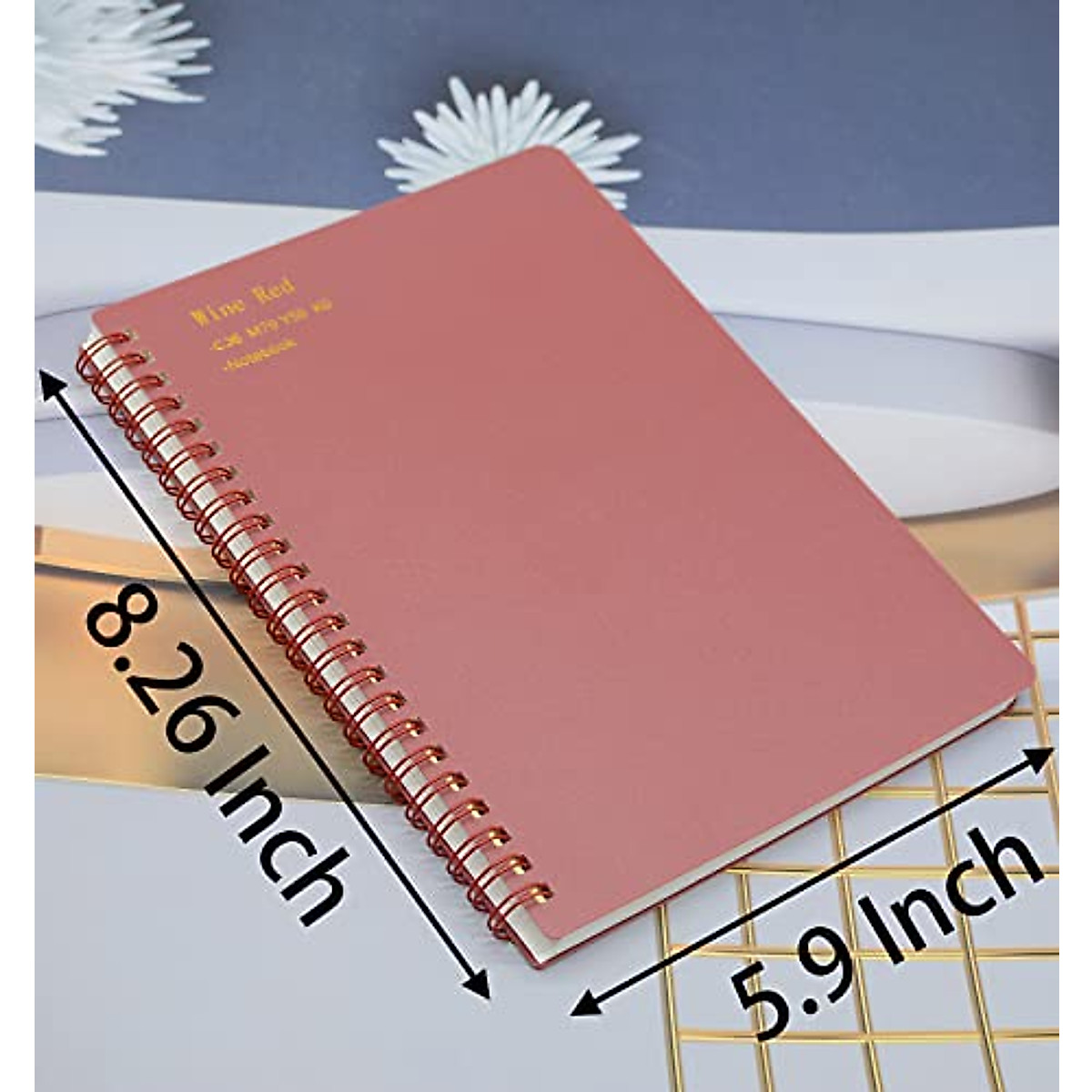 Yansanido Spiral Notebook, 4 Pcs 4 Color A5 Thick Plastic Hardcover 7mm College Ruled Paper 80 Sheets (160 Pages) Journal for School and Office Supplies (4 Pcs A5)