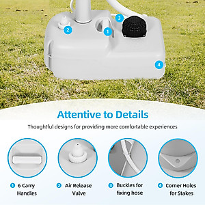 YITAHOME Portable Sink Camping Hand Washing Station, 17 L Wash Basin Stand with 24L Recovery Tank, Rolling Wheels, Soap Dispenser, Towel Holder, for Garden, Outdoor, Travel, Boat, Gather, Worksite