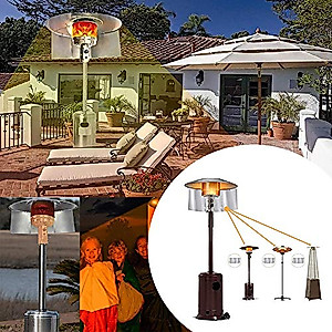 Patio Heater Reflector Shield, Portable Foldable Heat Focusing Reflector for Round Natural Gas, Propane Patio Heaters and Heat lamp Outdoor(1 Pack)