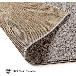 Ambiant Broadway Collection Kids Favourite Area Rugs Beige - 12' Square, Indoor, Stain Resistant, Perfect for Living Room, Bedroom, Dining Room, Entryway, Pet & Kids Friendly Rug, Wedding, USA