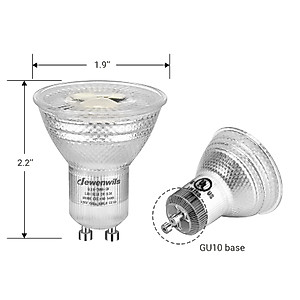DEWENWILS 10-Pack GU10 LED Dimmable Bulb, 400LM, 5000K Daylight Track Lighting Bulb, 5W(50W Halogen Equivalent) LED Light Bulb, Glass-Like Pattern, 40°Beam Angle, UL Listed
