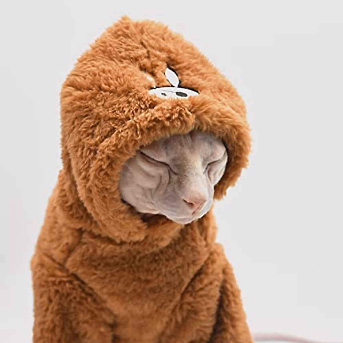 Sphynx Cat Sweater Warm Thickened Knitted Stratch Hairless Cat Clothes Cat Vest for Devon,Cornish,Peter Bald, Small Kitten (X-Small)