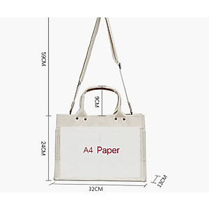 Canvas Bag with Handle -Mommy Bag, Large Capacity Messenger Bag Durable Multi Pocket Shoulder Bag Wear Resistant Tote Purse Reusable Handbag Easy to Clean, Canvas White