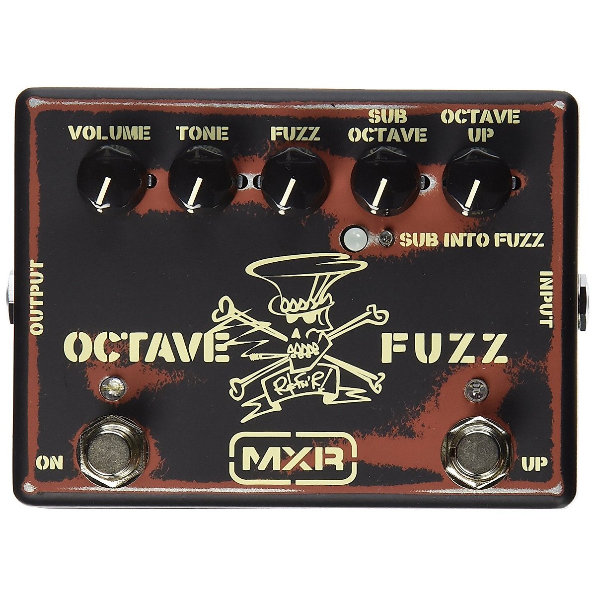 MXR SF01 Slash Octave Fuzz Effects Pedal Bundle with 4 MXR Right Angle Patch Cables