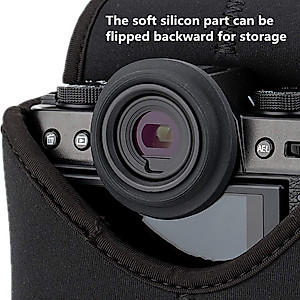 Soft Silicon Camera Viewfinder Eyecup Eyepiece Eyeshade for Fujifilm Fuji X-T30II X-T30 II X-T20 X-T10 Eye Cup Protector Cushion (Hot Shoe Mount Installation)