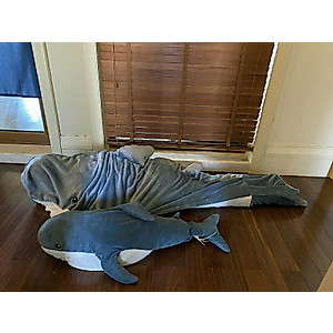 Fancemot Shark Blanket for Kids, Shark Blanket Hoodie Soft Cozy, Shark Blanket Onesie Flannel, Wearable Shark Blanket