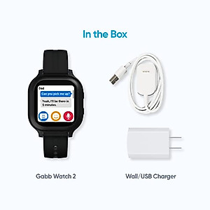 GABB Watch 2 Smart Watch for Kids -Space Grey, GPS Tracker, Safe Cell Phone, Talk/Text Ability, Parental Controls, No Social Media, SOS Button, Not a Toy, Ages 6+
