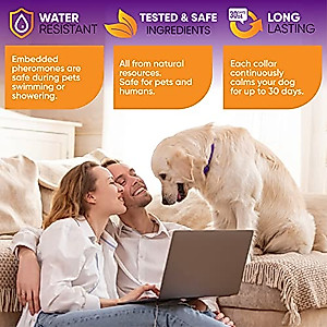 4 Pack Calming Collar for Dogs, All New Pheromone Anti-Loose Dog Calm Collar, Separation Anxiety Relief for Dogs, Reduce Dog's Anxiety and Stress