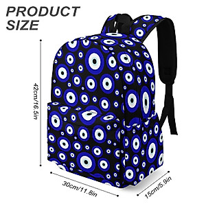 MENRIAOV Blue Evil Eye Backpack Laptop Daypack Bookbag Outdoor Travel Bag Laptop Tablet Backpack