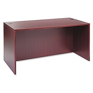 Alera ALEVA216030MY 59.13 in. x 29.5 in. x 29.63 in. Valencia Series Straight Front Desk Shell - Mahogany
