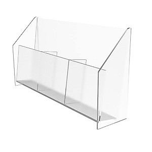 FixtureDisplays® 4 X 6 Post Card Greeting Card Notebook Display Slot Width 4.3" Clear Countertop 10853-CARD-NPF