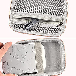 Case Compatible with HP Sprocket Select Portable/ 2nd Edition Instant Photo Printer, Travel Carrying Organizer Holder Fits for Zink Photo Paper, USB Cable and More Accessories(Box Only) - Rose Gold