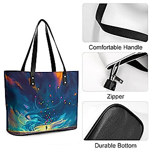 Womens Handbag Balloon Leather Tote Bag Top Handle Satchel Bags For Lady