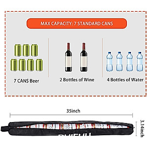 Beer Sleeve,Beer Sleeve for Golf Bag,7-Can Insulated Cooler Sleeve,Stores Up to 7 Canned Beverages,Sling Cooler Fits Most Golf Bags Styles and Types