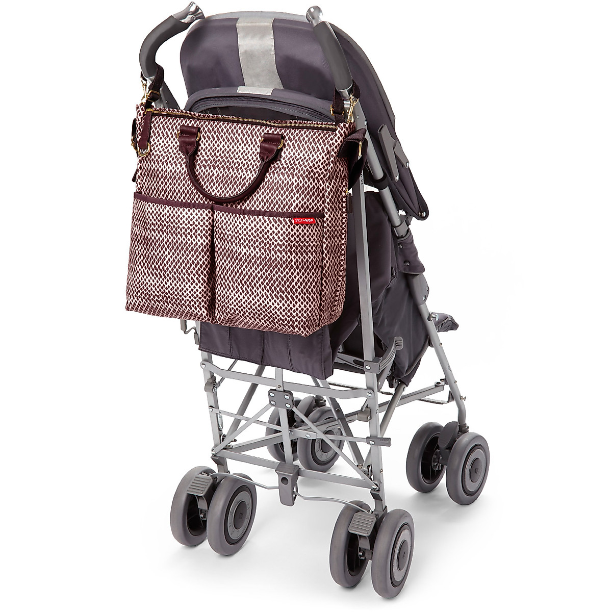 Skip Hop Duo Special Edition Diaper Bag, Plum Sketch (Discontinued by Manufacturer)