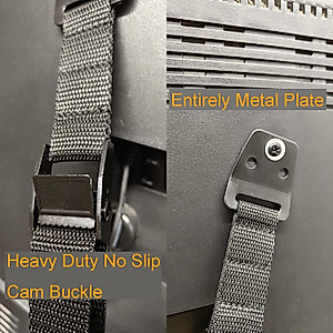JOLIRSBOX Child Proof TV Safety Straps- TV Earthquake Strap Furniture Anchors Work for Baby Proofing Secures to TV Stand and Walls,Heavy Duty Metal Plate, Adjustable Strap, No Plastic Parts