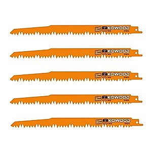 9-Inch Wood Pruning Saw Blades for Reciprocating/Sawzall Saws/Sabre Saws by KOWOOD - 5 Pcs Pack Wood Cutting Set