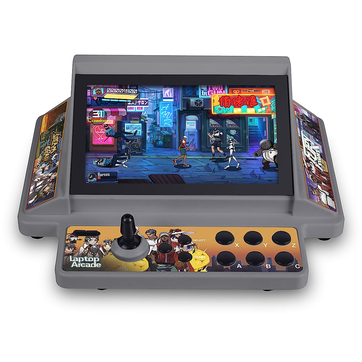Laptop Arcade Player Counter-top Game Console Retro Home Arcade Mini Arcade Machine 100+ Built-in MAME Arcade Games 7” HD Screen TF Card Supported Favorite for Kids and Adults