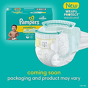 Pampers Swaddlers Disposable Baby Diapers Size 7, 2 Month Supply (2 x 88 Count) with Sensitive Water Based Baby Wipes, 12X Pop-Top Packs (864 Count)