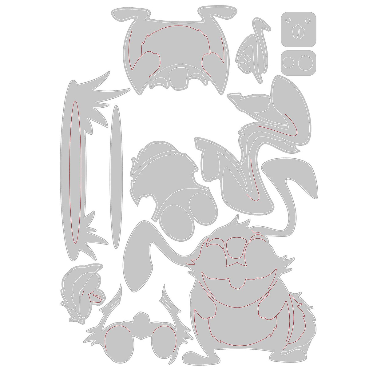 Sizzix Thinlits Die 665219 Oliver Colorize by Tim Holtz 11 Pack, Multicolor