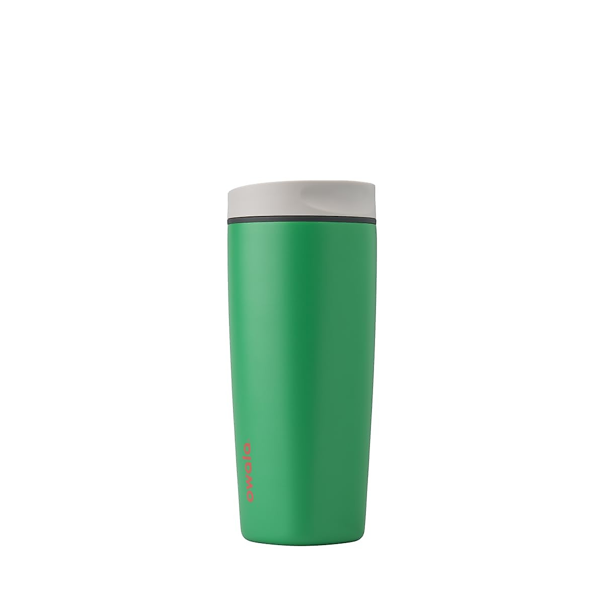 Owala SmoothSip Slider Insulated Stainless Steel Coffee Tumbler, Reusable Iced Coffee Cup, Hot Coffee Travel Mug, BPA Free 20 oz, Grey/Green (Sour Apple)