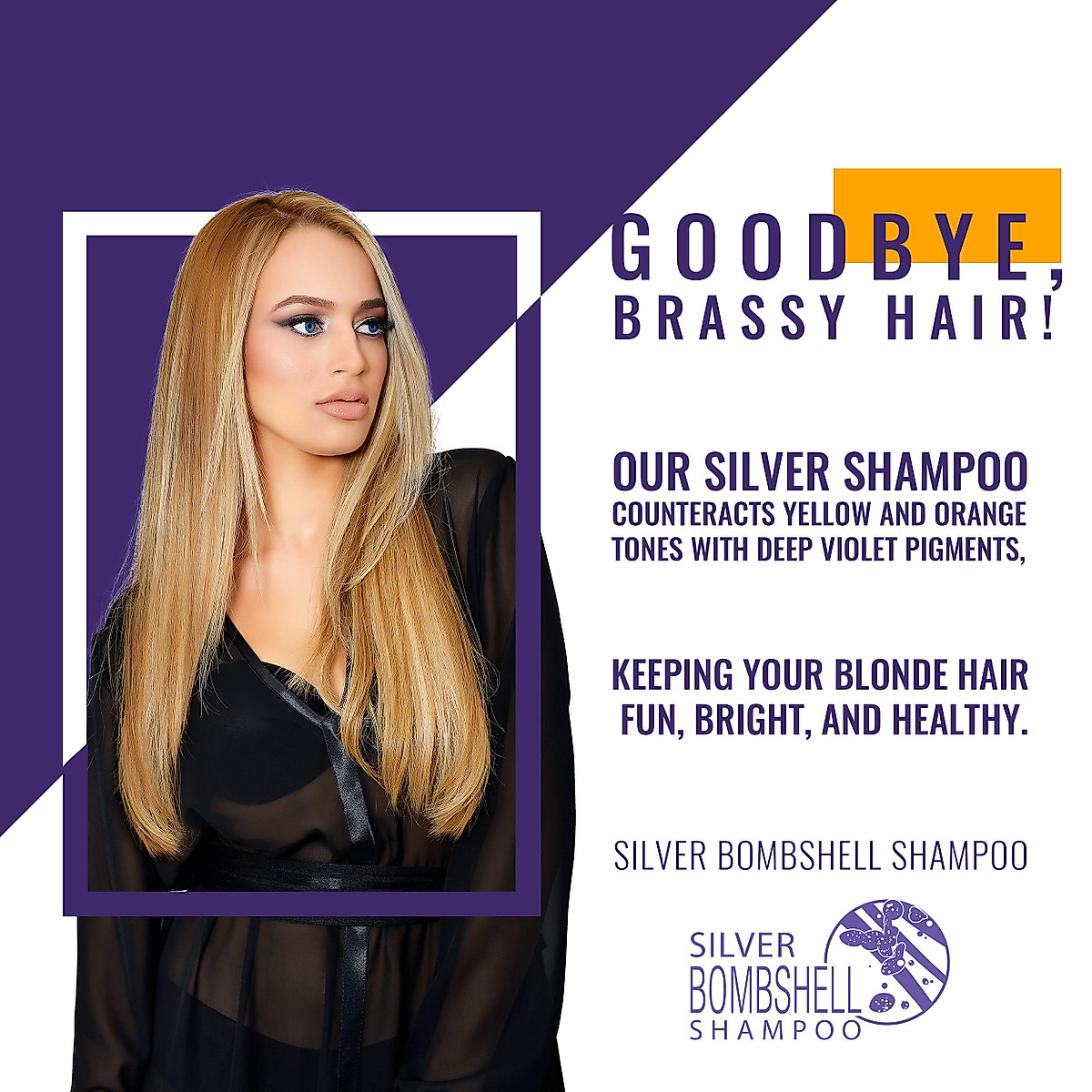 Global Keratin GK Hair Moisturizing Conditioner (10.1 fl.oz/300ml) -Silver Bombshell for Blonde and Gray Hair Removes Yellow Brassy Tones for Woman (280 ml/9.5 oz)