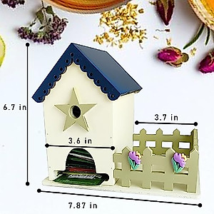 ECOGREDA Tea Bag Organizer for Tea Box, Fun Housewarming Gift,Wooden Tea Bag Holder with Garden, Tea Storage for Tea Bags, Sugar, Sweeteners and Small Items
