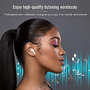 Wireless Headphones, Wireless Earbuds Bluetooth 5.2 Headphones 3D HiFi Stereo Headphones Noise Cancellation in-Ear Built-in Mic with Charging Case, Earphones for iPhone/Samsung/airpod case/Android/iOS
