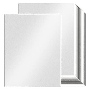 100 Sheets Silver Shimmer Cardstock 8.5 x 11 Metallic Paper, Goefun 80lb Card Stock Printer Paper for Invitations, Crafts, DIY Cards，Graduations