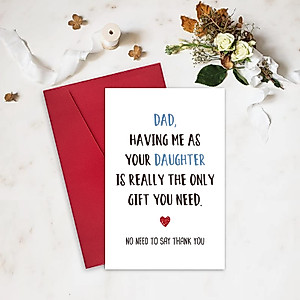 Ulbeelol Dad Birthday Card, Pompous Fathers Day Card from Daughter, Funny Card for Father, Arrogant Fathers Day Card, Rude Fathers Day Card