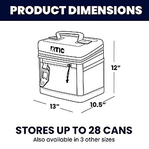 RTIC 28 Can Everyday Cooler, Soft Sided Portable Insulated Cooling for Lunch, Beach, Drink, Beverage, Travel, Camping, Picnic, for Men and Women, RTIC Ice