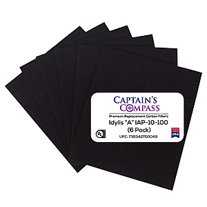 Captain's Compass AfterMarket Idylis Carbon Pre-Filter 6-Pack; Filter A, Fits Idylis Air Purifiers IAP-10-100, IAP-10-150