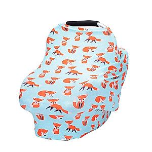 Nursing Cover,Breastfeeding Scarf,Baby Car Seat Covers Canopies,Infant Stroller Cover for Girls and Boys Baby Shower Gifts (Fox)