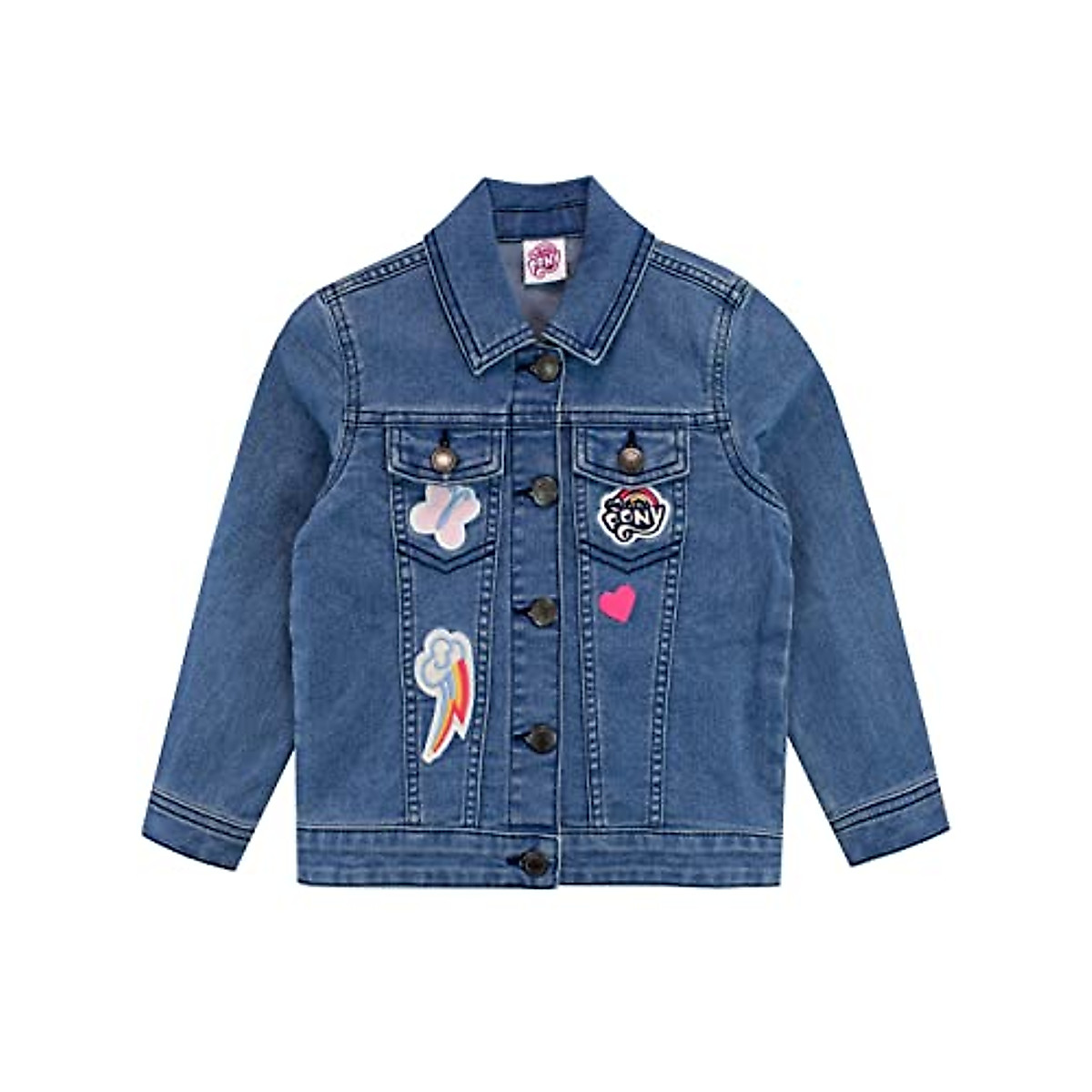 My Little Pony Girls Jean Jacket Twilight Sparkle and Pinkie Pie Outerwear For Kids Blue 6