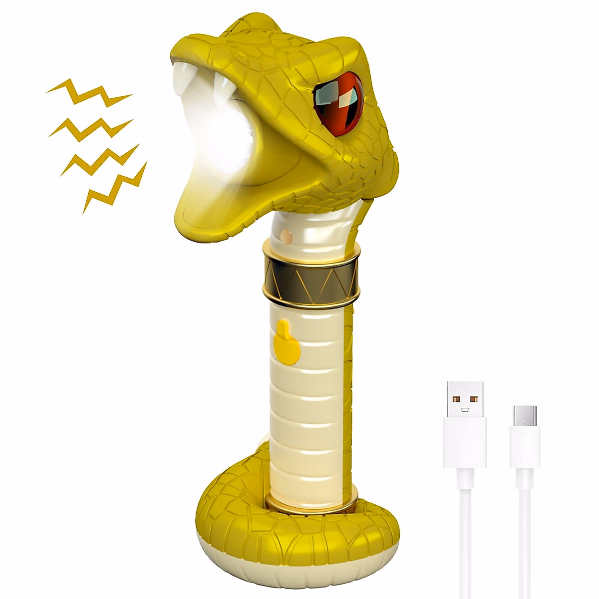 COSOOS Rechargeable Flashlight for Kids, Hiss & Music Mode, Kids Flashlight Toys, Outdoor Camping Gear Accessories, Christmas Gift Stocking Stuffer for Kids 3 4 5 6 7 8 Years Old Boys Girls