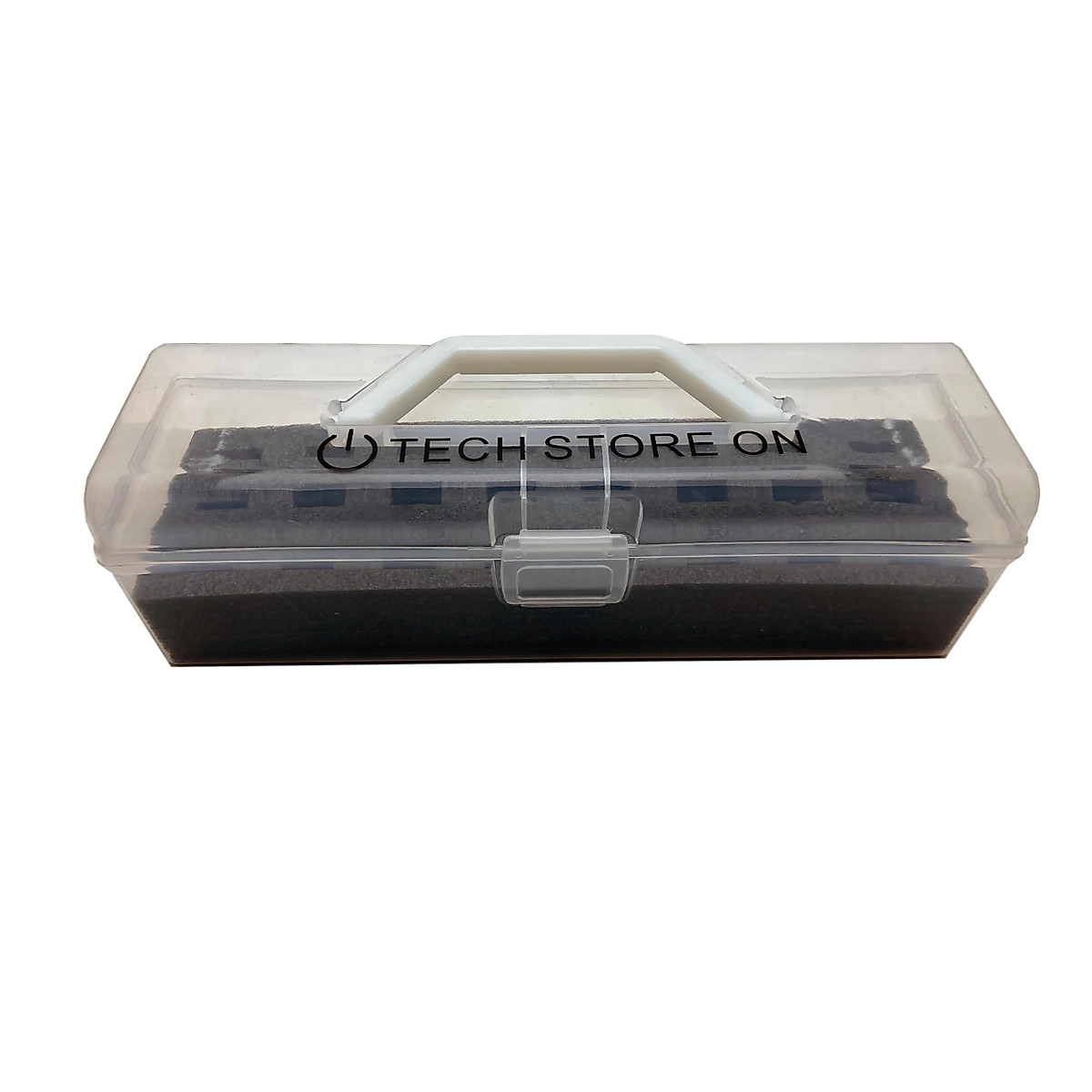 TECH STORE ON Flash USB Thumb Drive Holder Storage Organizer Case | Antistatic and Shockproof (plastic, medium, holds 24 USB slots)