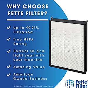 Fette Filter - 3 Pack of Filter Replacements Compatible with NUWAVE OxyPure Large Area Smart Air Cleaner Purifier Models 47001, 47002, 47003, 47004, 47005, and 47006, Activated Carbon + HEPA Combo (3)