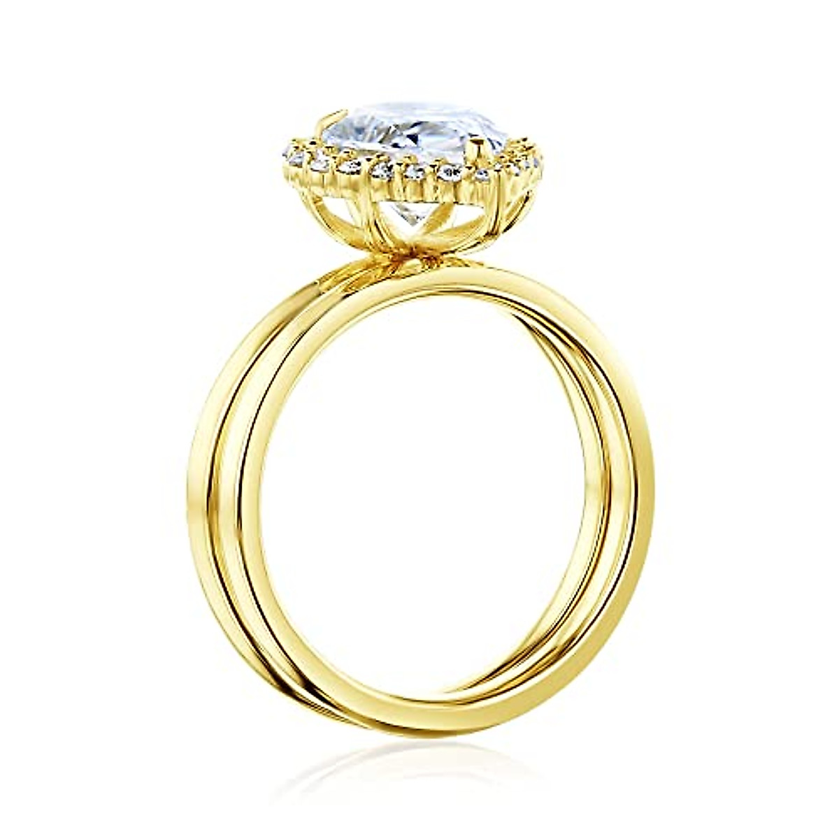 2.4 ct tw Kobelli Moissanite Phoebe Bridal Set - yellow-gold / 7.5 / G-H