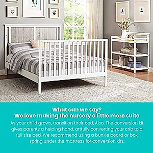 Suite Bebe Connelly Crib to Full Bed Conversion Kit Only, Adjustable in White - Quick Ship, Full Size Bed