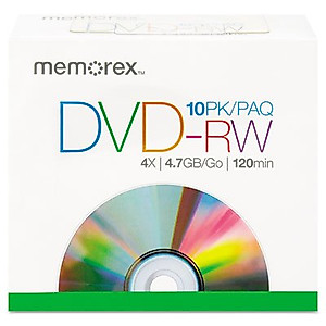 Memorex - 10-Pack 2x DVD-RW Disc Spindle