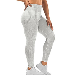 TSUTAYA Seamless Workout Leggings for Women Tummy Control Women's High Waisted Butt Lifting Leggings Gym Yoga Pants
