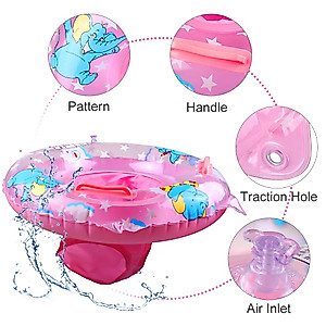 Walsai Baby Swimming Float, Inflatable Swimming Ring with Float Seat for 6 Months-6 Years Children (Pink)