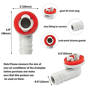 Drain Kit, Window Air Conditioner, 1 PCS Elbow Fitting, 3Feet Clear Vinyl Tube Material, Universal Mini-Split AC Unit, Adjustable Length, Draining Condensate