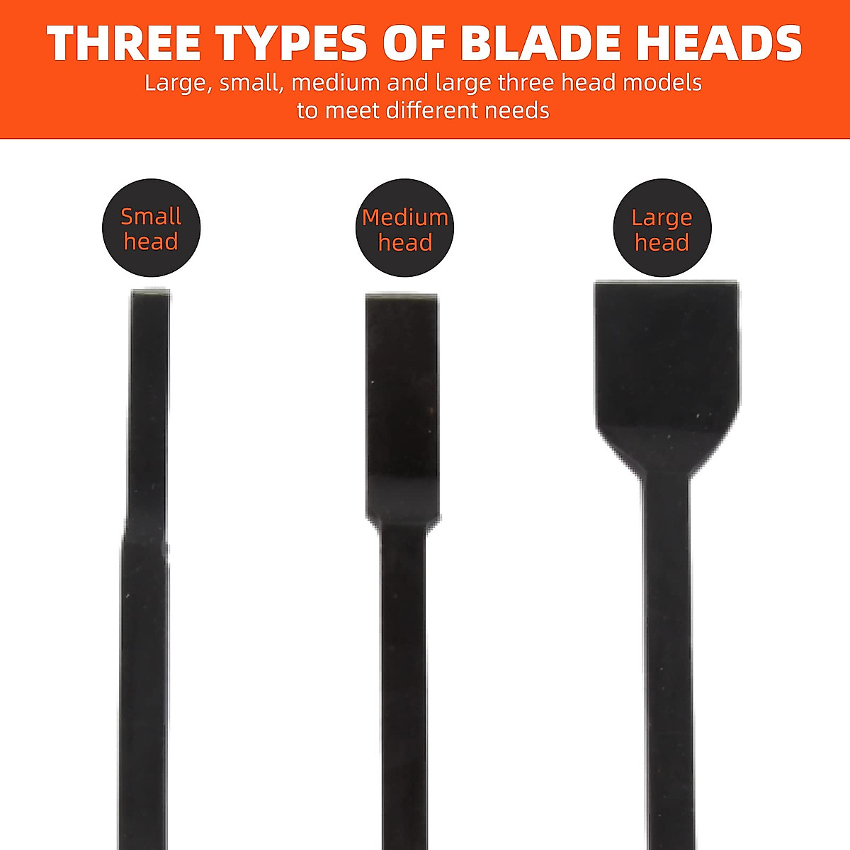 Gasket Scraper Set-Chrome Vanadium Steel Material Gasket Scraper Tool, Non-Slip Handle Razor Scraper Tool, Suitable for Cleaning Car Side Moldings, Badges, Gaskets, Decals (4 PCS)