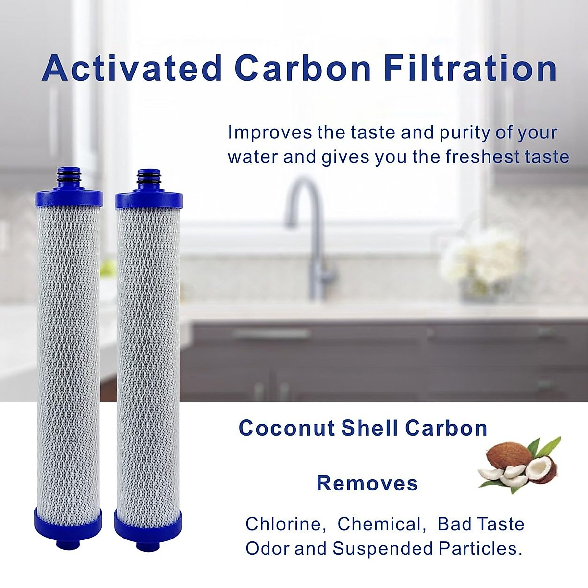 FILSADAE Replacement Filter Set With Membrane compatible for WHER12 and WHER18 Reverse Osmosis System