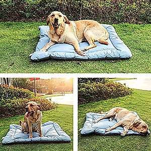 CHEERHUNTING Outdoor Dog Bed Pet Bed 40”X32”, Waterproof, Washable, Water-Resist, Large, Durable, Portable Camping Travel Pet Mat