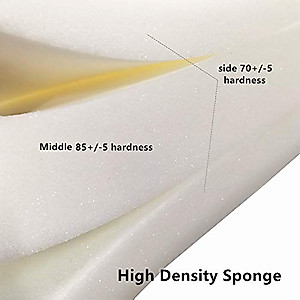 NGT new guide steps Yoga Bolster Pillow for Meditation and Support - Rectangular Yoga Cushion Foam Wedges Washable Suede Pillowcase for Men and Women with Carry Handles.(Grey Soft Fabric)