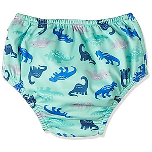 i Play Boys Reusable Absorbent Baby Swim Diapers Seafoam Simple Dino 3T