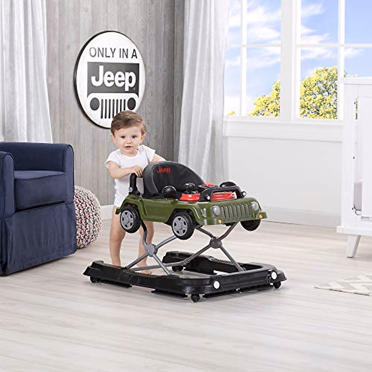 Jeep Classic Wrangler 3-in-1 Grow With Me Walker, Anniversary Green
