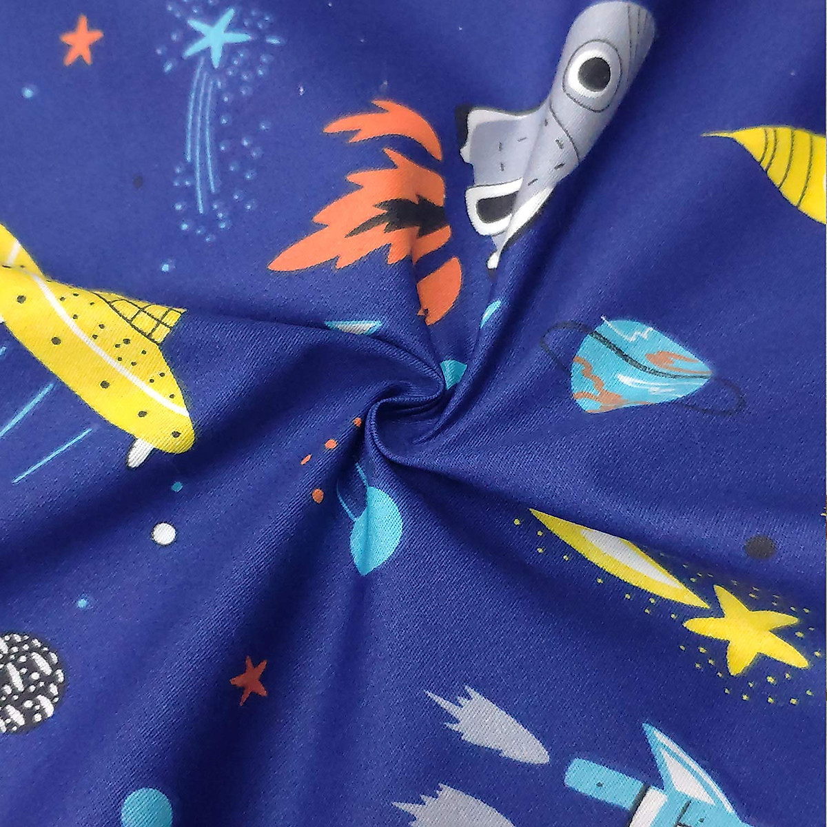 Brandream Baby Boys Crib Bedding Sets Outer Space Rocket Planet Astronaut Nursery Bedding Set,3 Piece Baby Newborn Crib Comforter Sets 100% Cotton, Navy/White